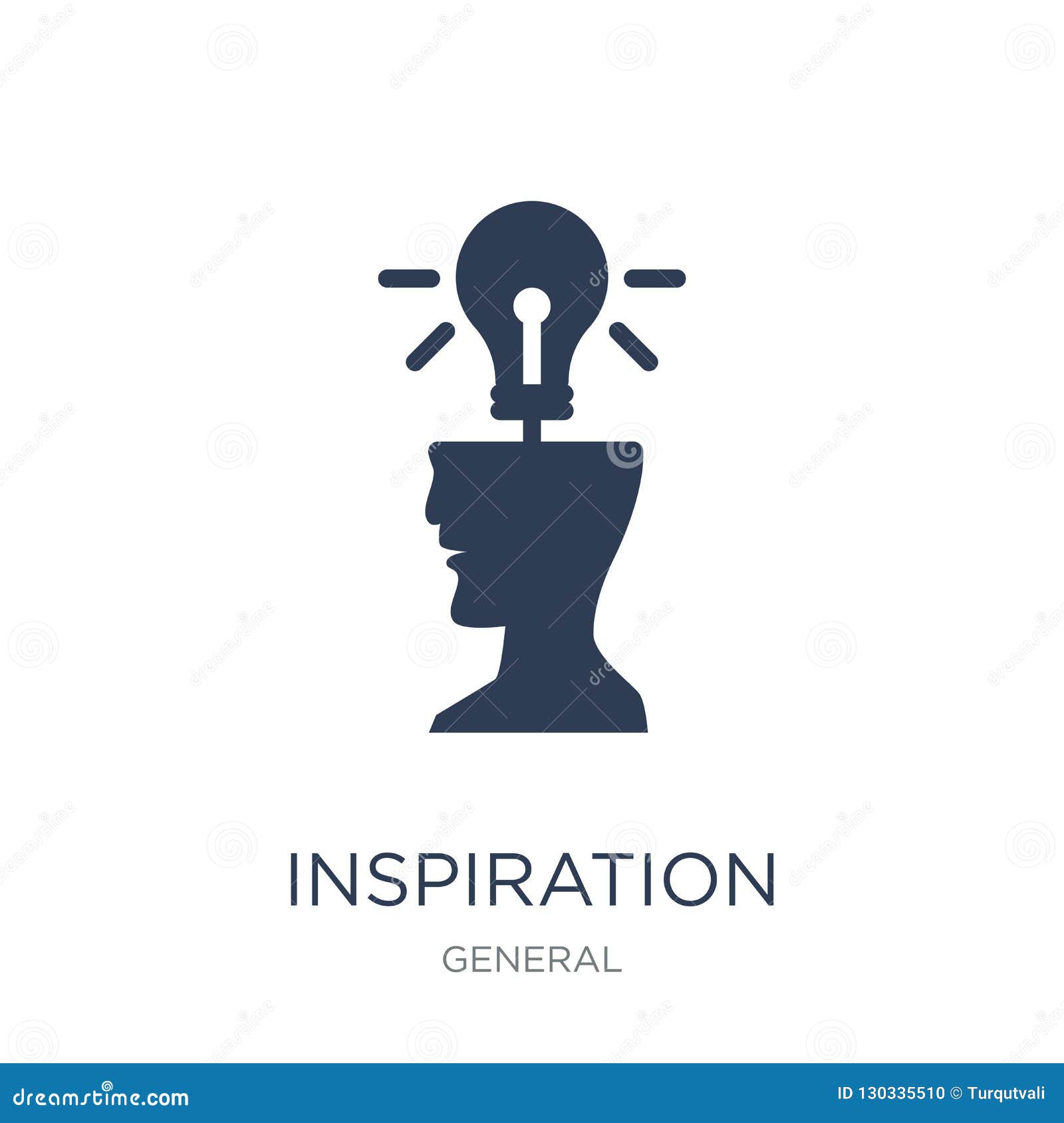 Inspiration Icon. Trendy Flat Vector Inspiration Icon on White B Stock ...