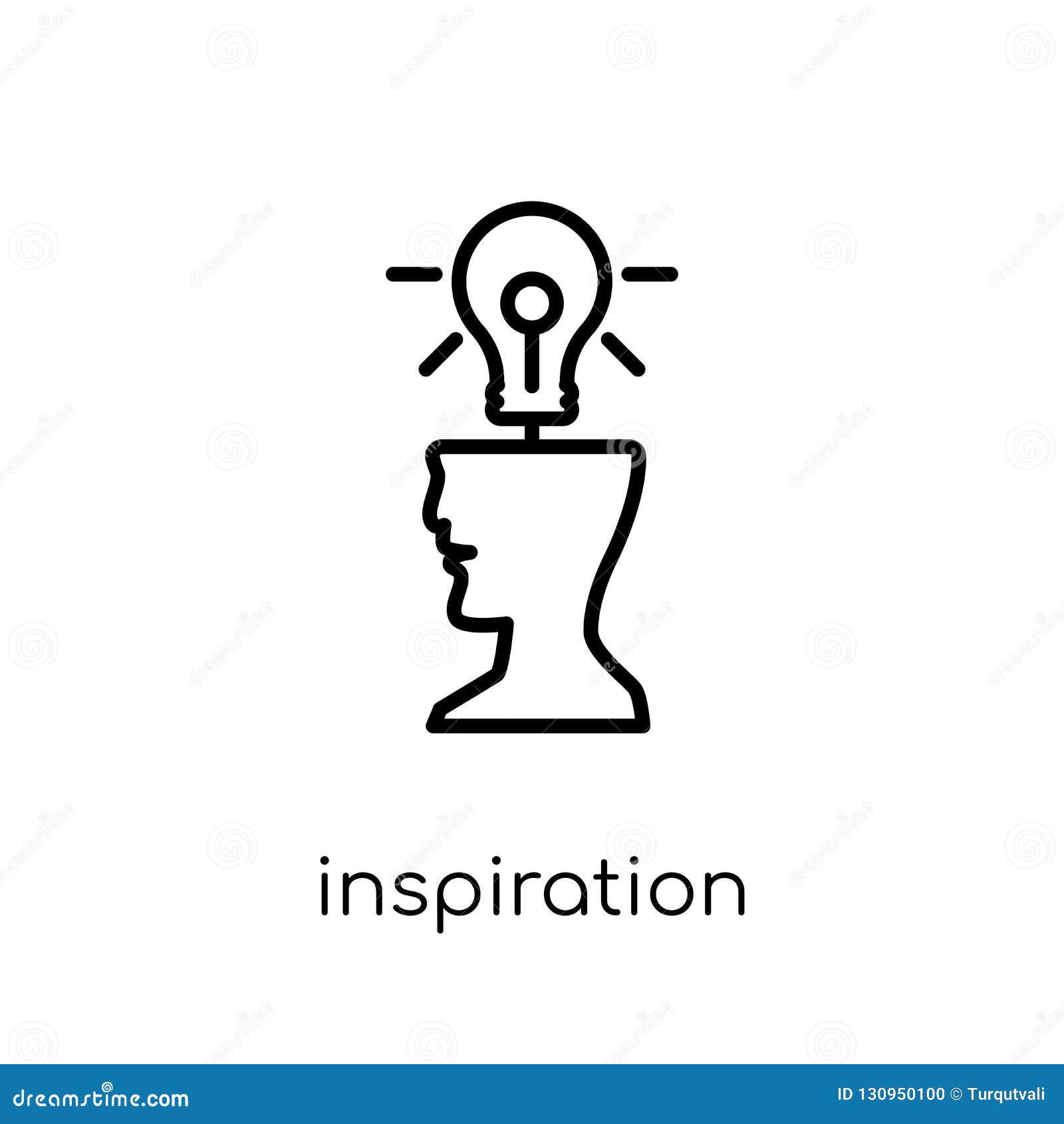 Inspiration Icon. Trendy Modern Flat Linear Vector Inspiration I Stock ...