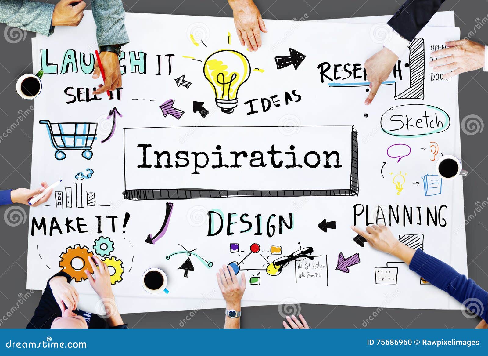 Inspiration Ideas Motivation Creative Innovation Concept Stock Photo ...