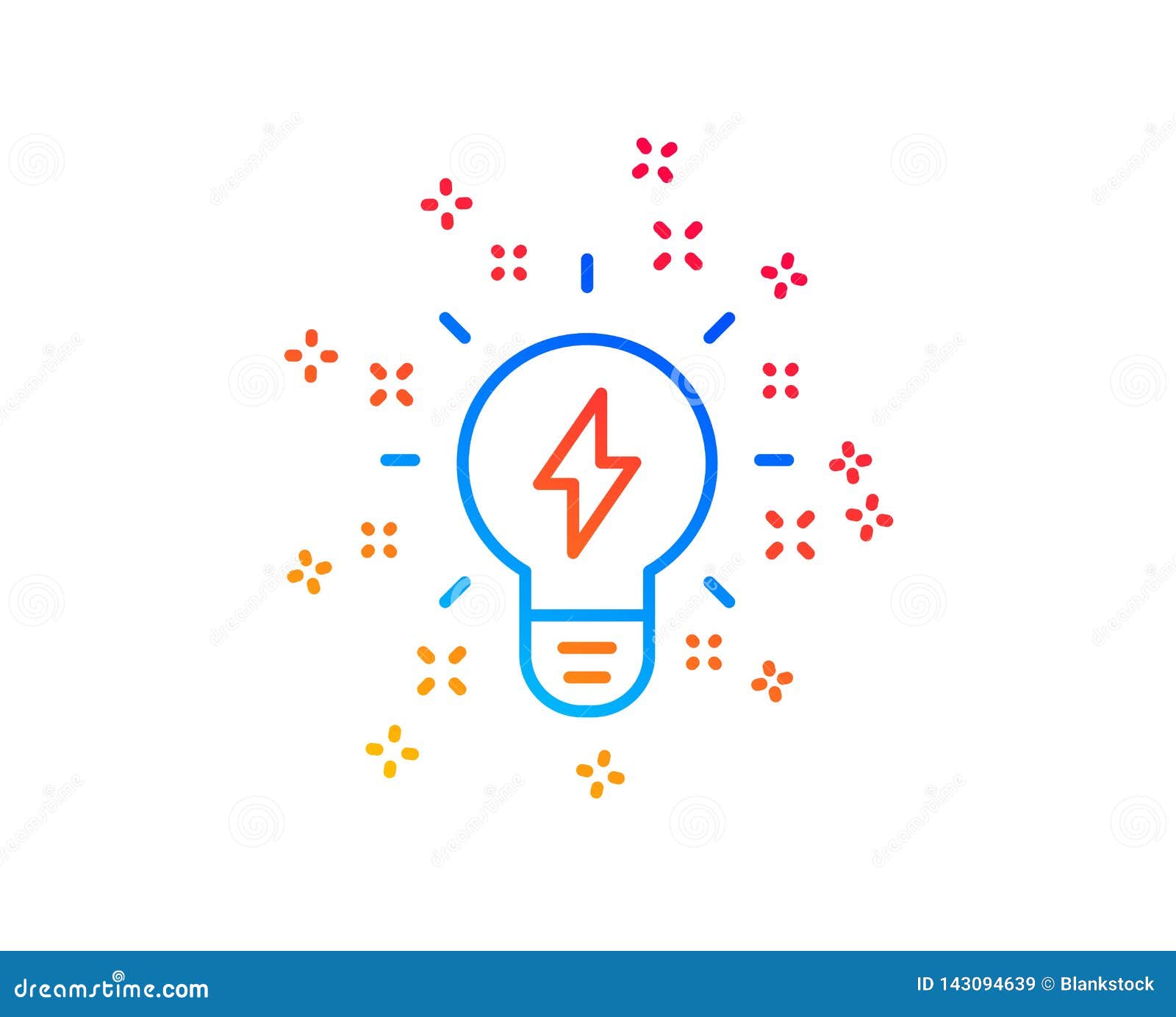 Inspiration Line Icon. Creativity Light Bulb Sign. Vector Stock Vector ...