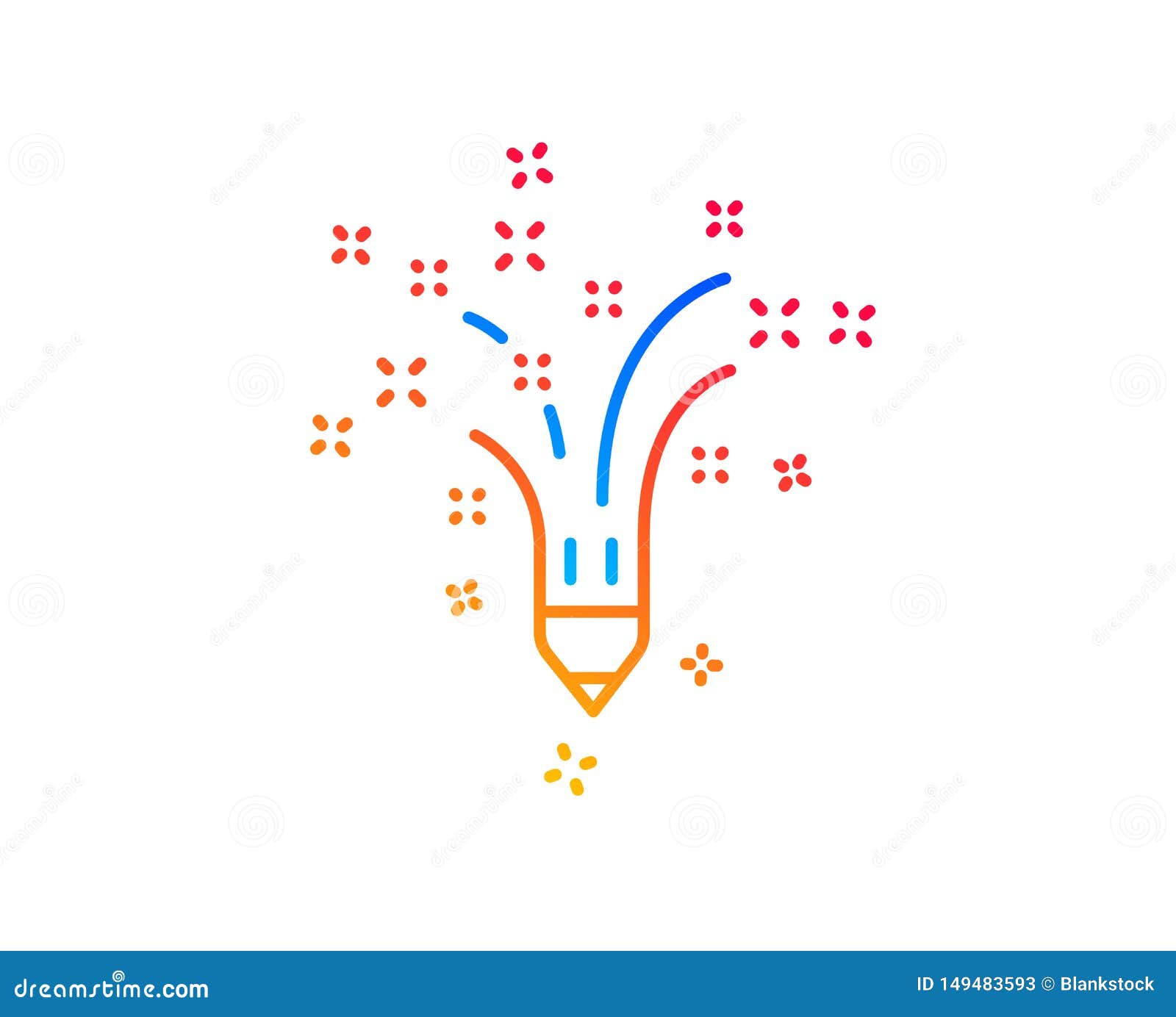 Inspiration Line Icon. Creativity Pencil Sign. Vector Stock Vector ...