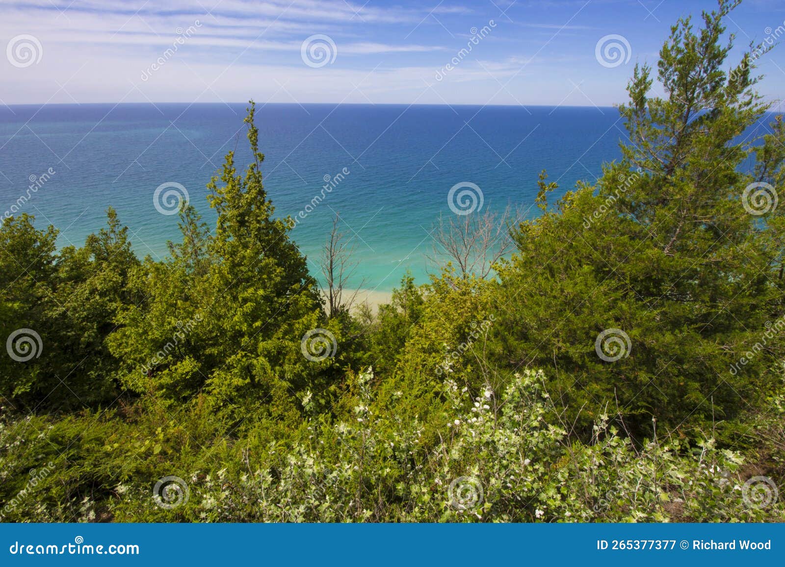 Inspiration Point, Arcadia Dunes, Michigan Stock Image - Image of ...