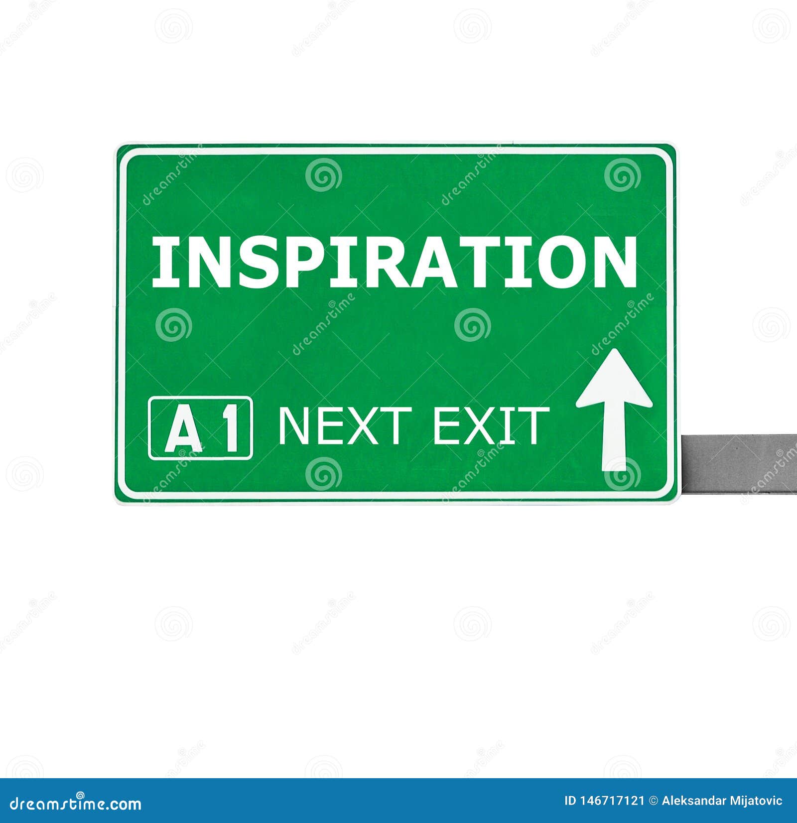 INSPIRATION Road Sign Isolated on White Stock Image - Image of impulse ...