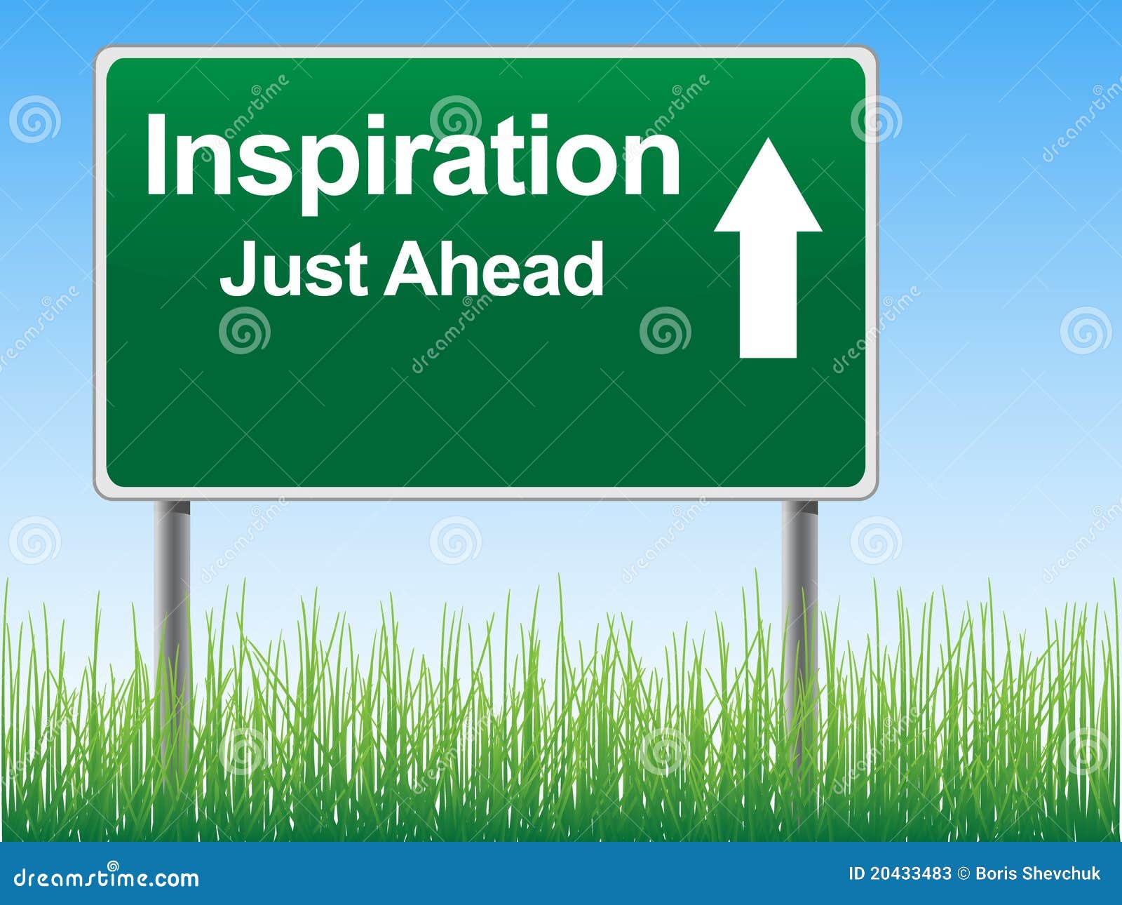 Inspiration Road Sign on the Sky Background. Stock Vector ...
