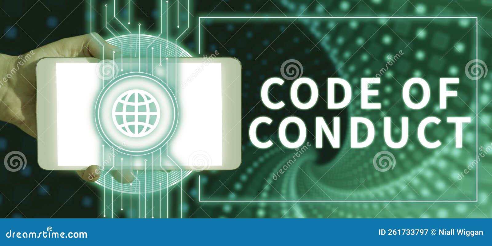 Sign Displaying Code of Conduct. Word for Ethics Rules Moral Codes ...