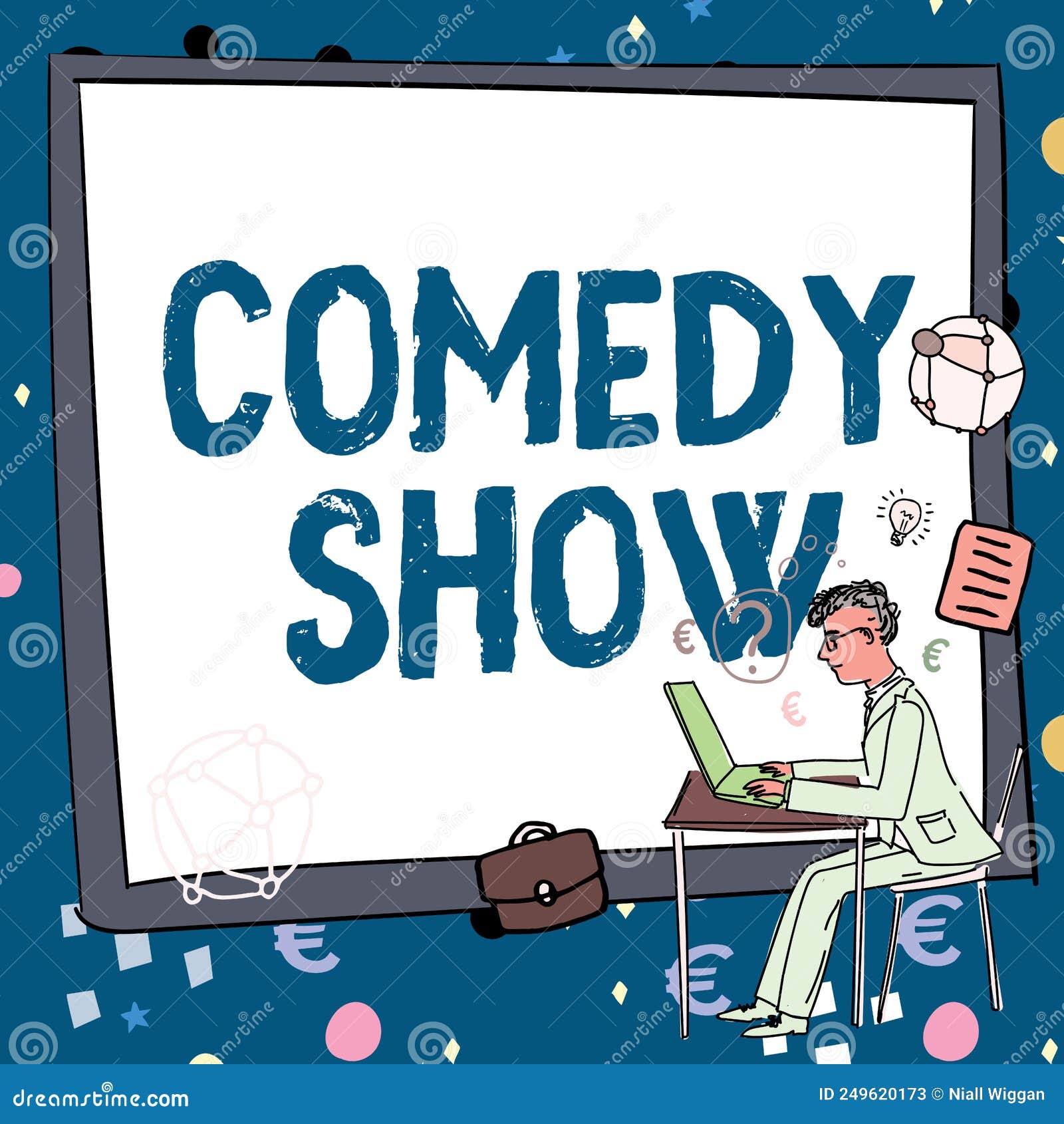 Inspiration Showing Sign Comedy Show. Internet Concept Funny Program ...