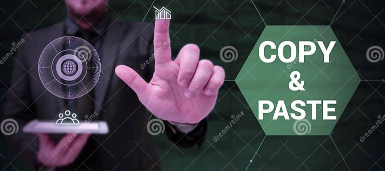 Inspiration Showing Sign Copy Paste. Word for an Imitation, Transcript ...