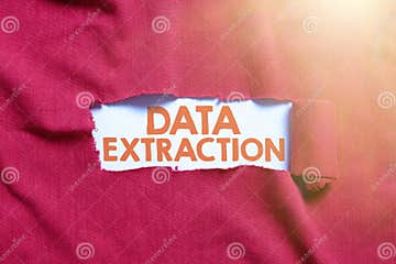 Inspiration Showing Sign Data Extraction. Business Idea Act or Process ...