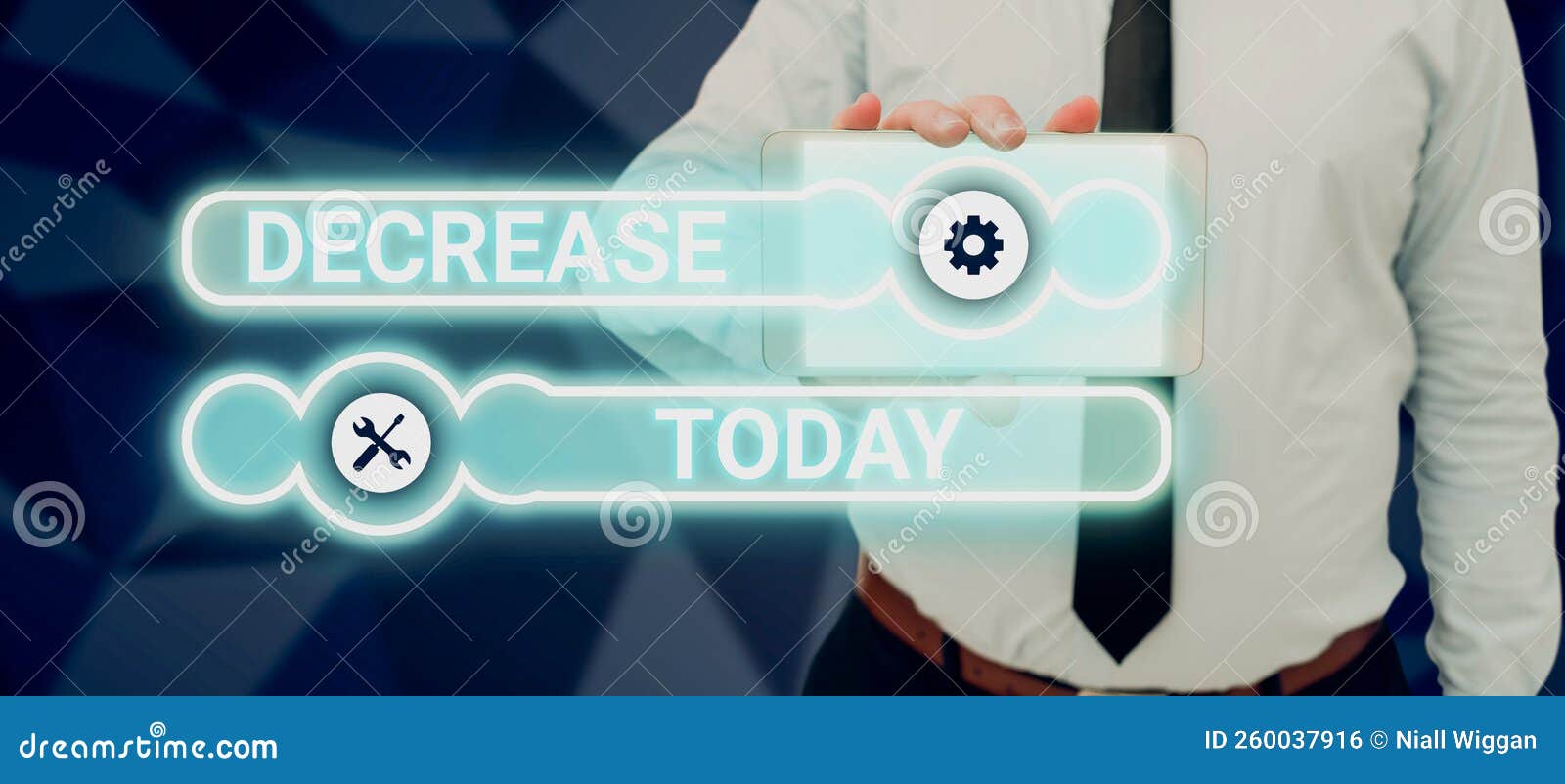 Writing Displaying Text Decrease. Business Showcase Make or Become Smaller or Fewer in Size ...