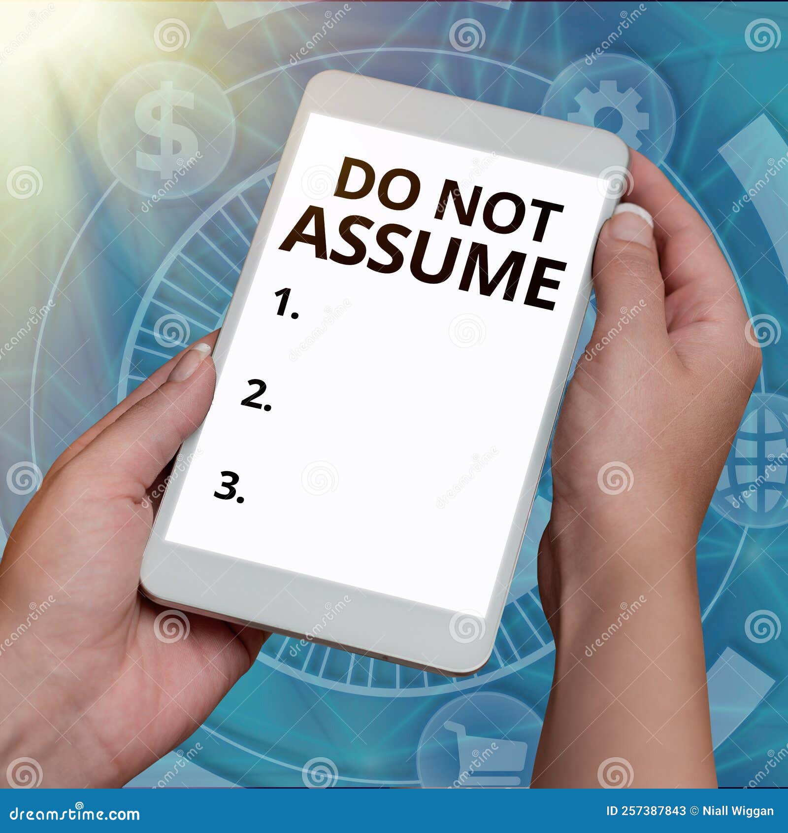 Inspiration Showing Sign Do Not Assume. Internet Concept Ask First To ...