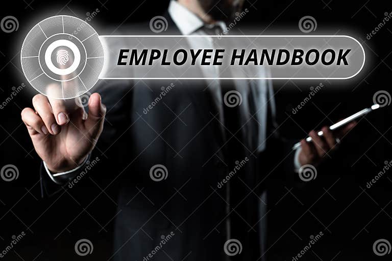 Sign Displaying Employee Handbook. Conceptual Photo Document that ... Sign Displaying Employee Handbook. Conceptual Photo Document that ...