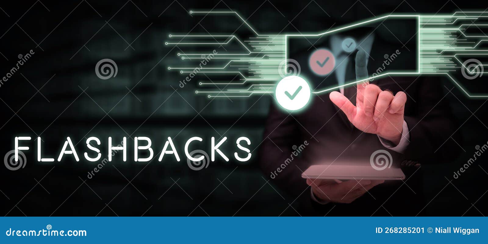 Handwriting Text Flashbacks. Business Idea Interruption of ...