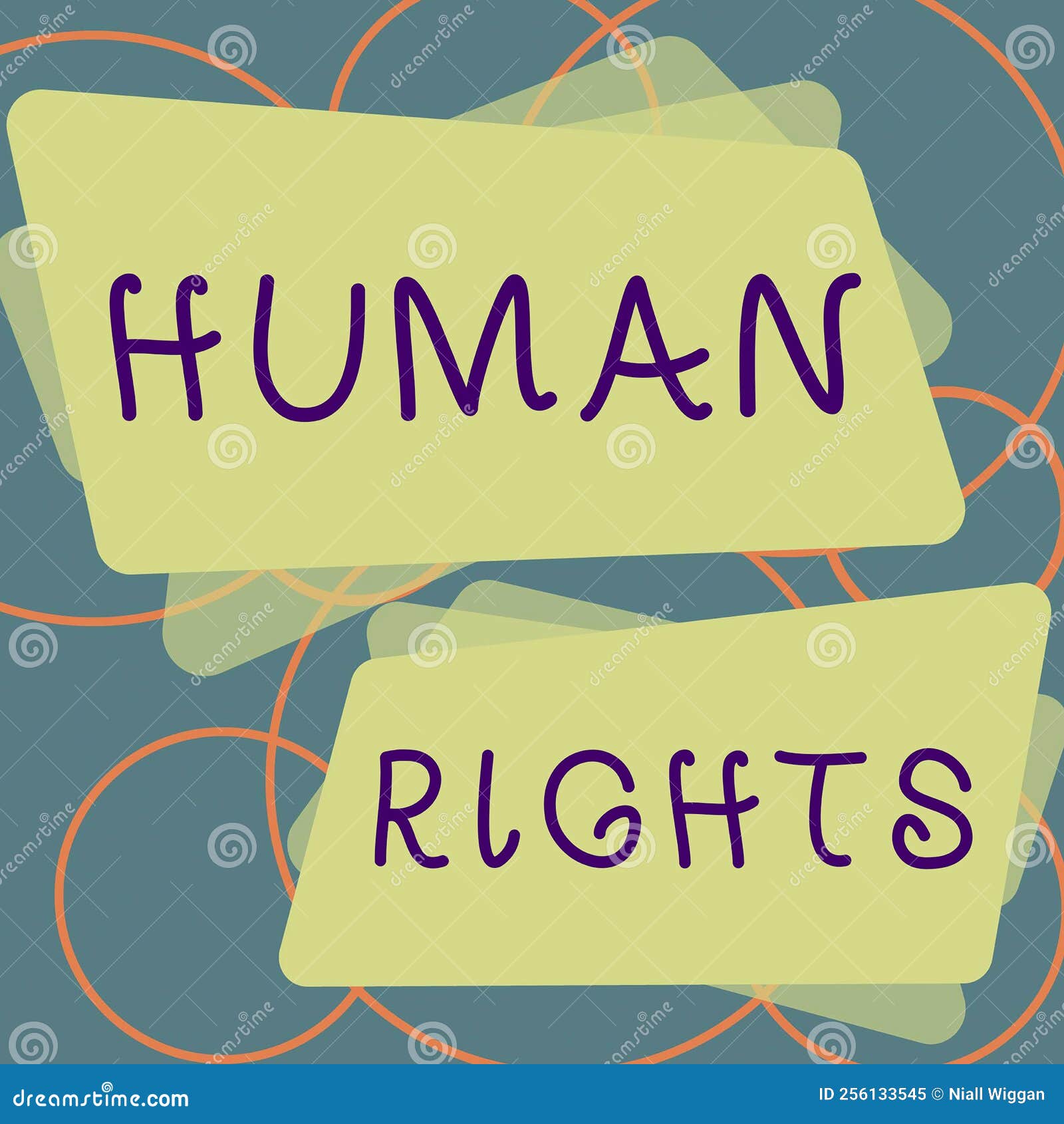 Writing Displaying Text Human Rights Concept Meaning Moral Principles