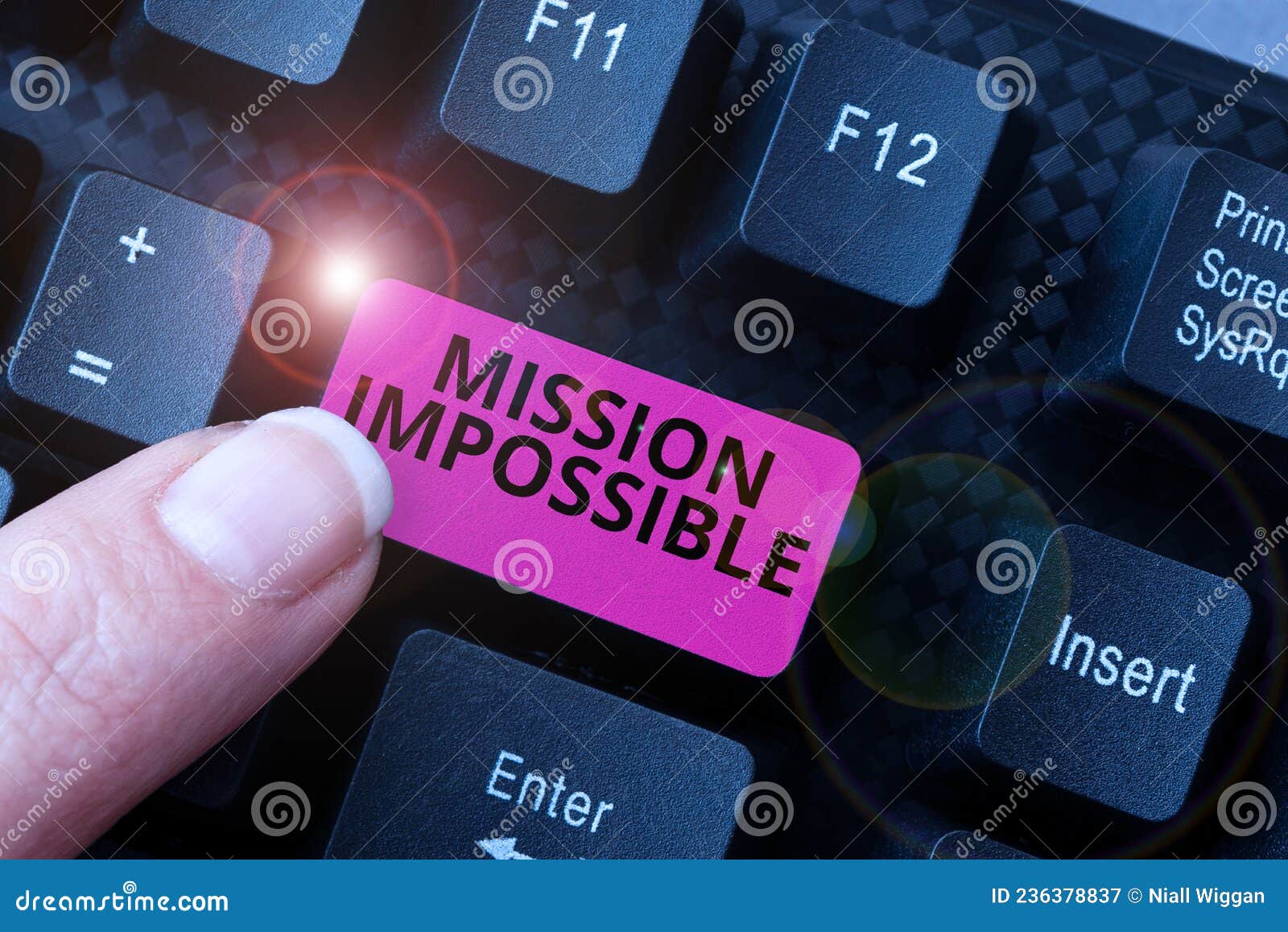 Handwriting Text Mission Impossible. Word for Difficult Dangerous ...