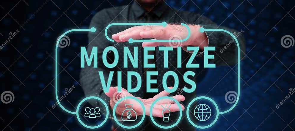 Inspiration Showing Sign Monetize Videos. Concept Meaning Process of ... Inspiration Showing Sign Monetize Videos. Concept Meaning Process of ...