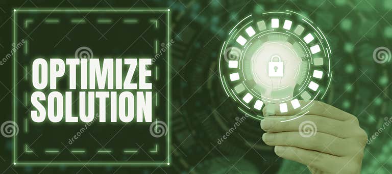 Inspiration Showing Sign Optimize Solution. Business Idea Process of ...