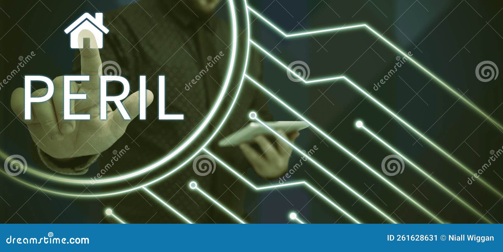 Text Caption Presenting Peril. Word for Indicates Something Extremely ...