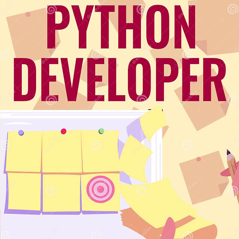 Inspiration Showing Sign Python Developer. Business Idea Responsible for Writing Serverside Web ...