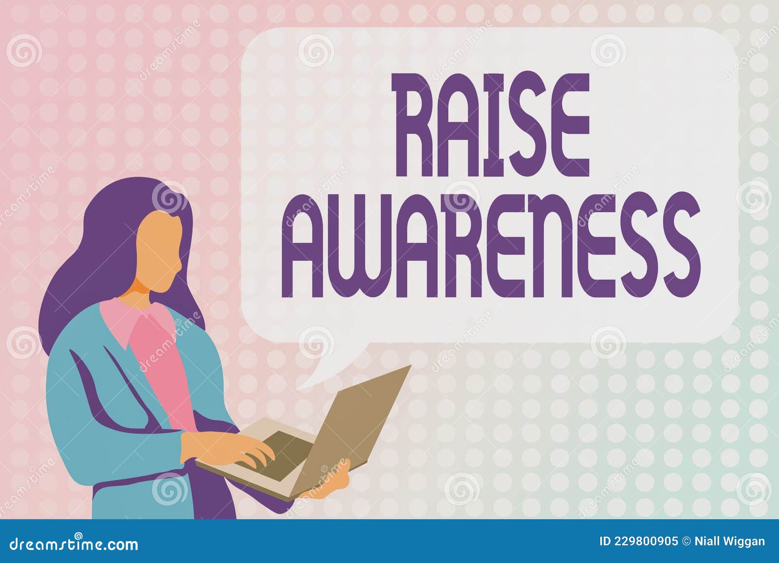 Hand Writing Sign Raise Awareness. Business Concept Creating a Specific ...