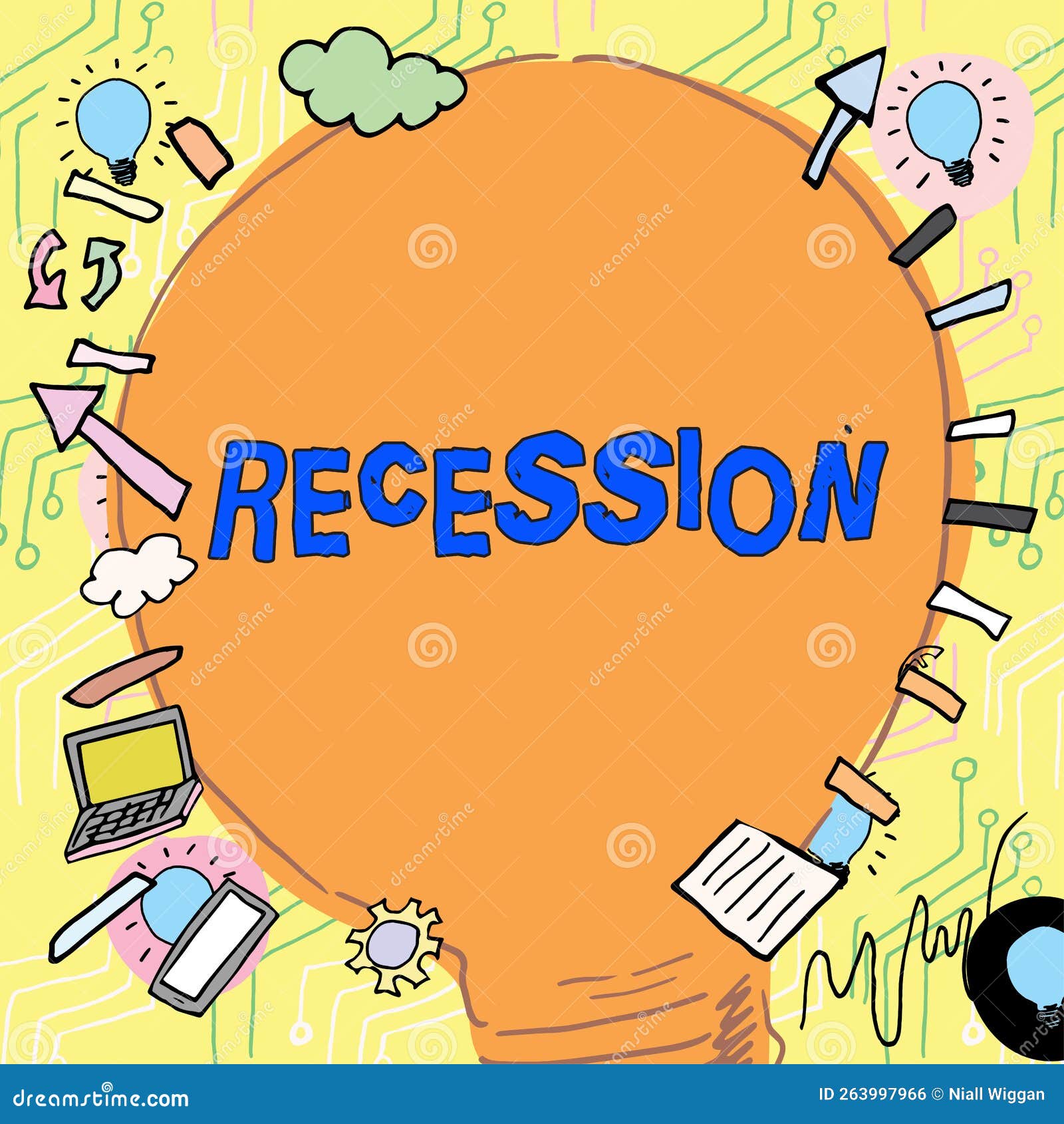 Inspiration Showing Sign Recession. Business Showcase the Process of ...
