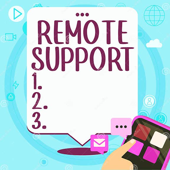 Inspiration Showing Sign Remote Support. Business Approach Help End ...