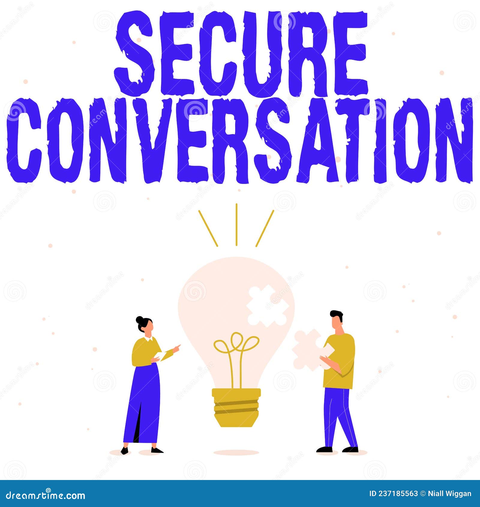 Text Sign Showing Secure Conversation. Internet Concept Secured ...