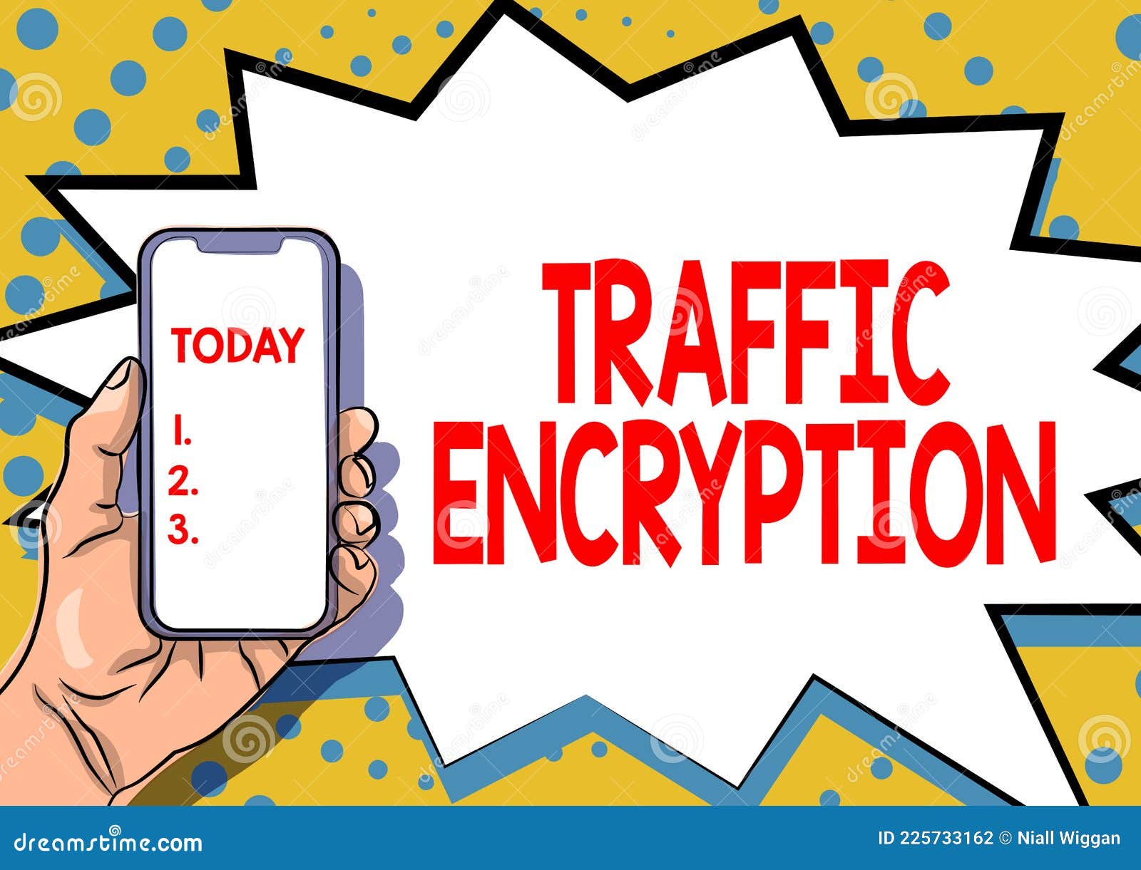 Conceptual Caption Traffic Encryption. Business Idea Method of Securing ...
