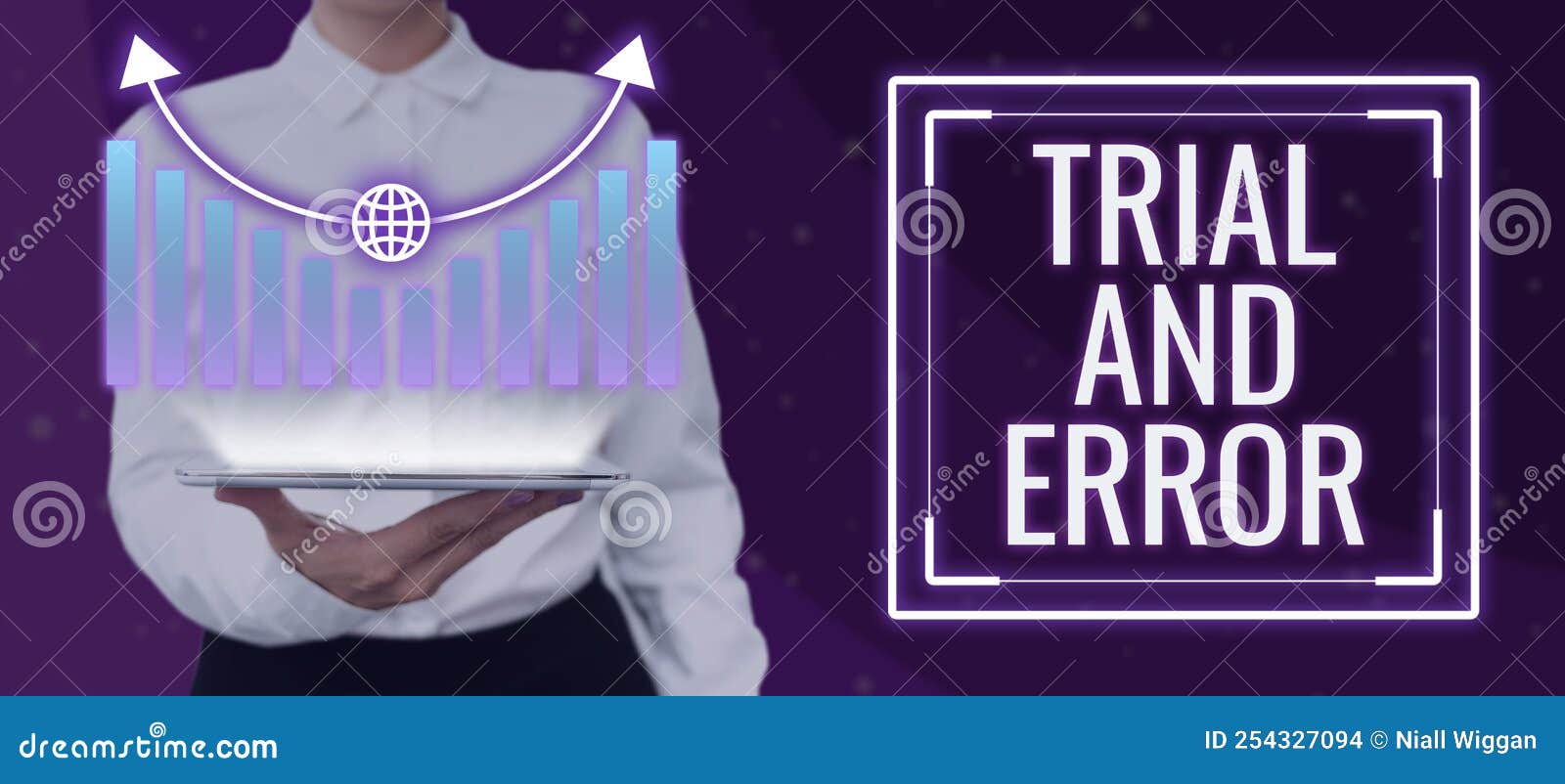 Text Caption Presenting Trial and Error. Internet Concept Lear ...