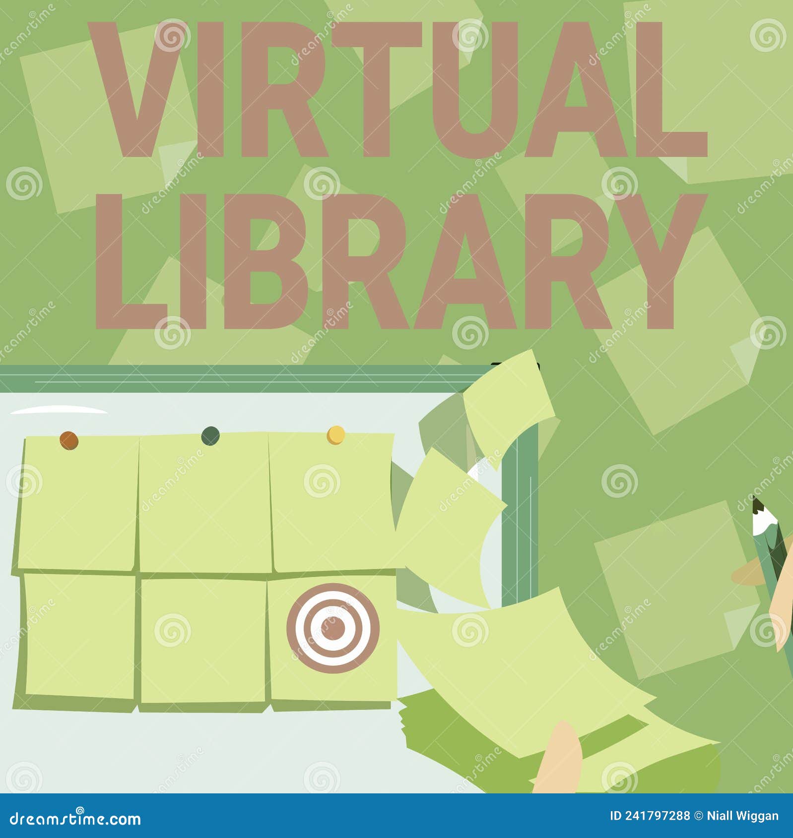 Inspiration Showing Sign Virtual Library. Word Written on Collection of ...