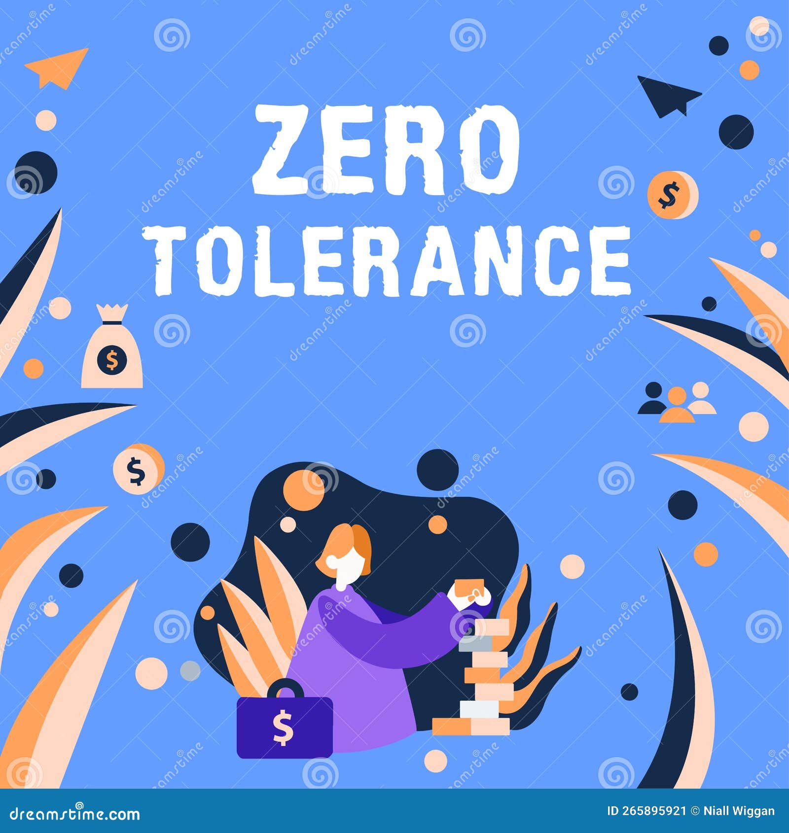 Text Caption Presenting Zero Tolerance. Conceptual Photo Refusal To ...