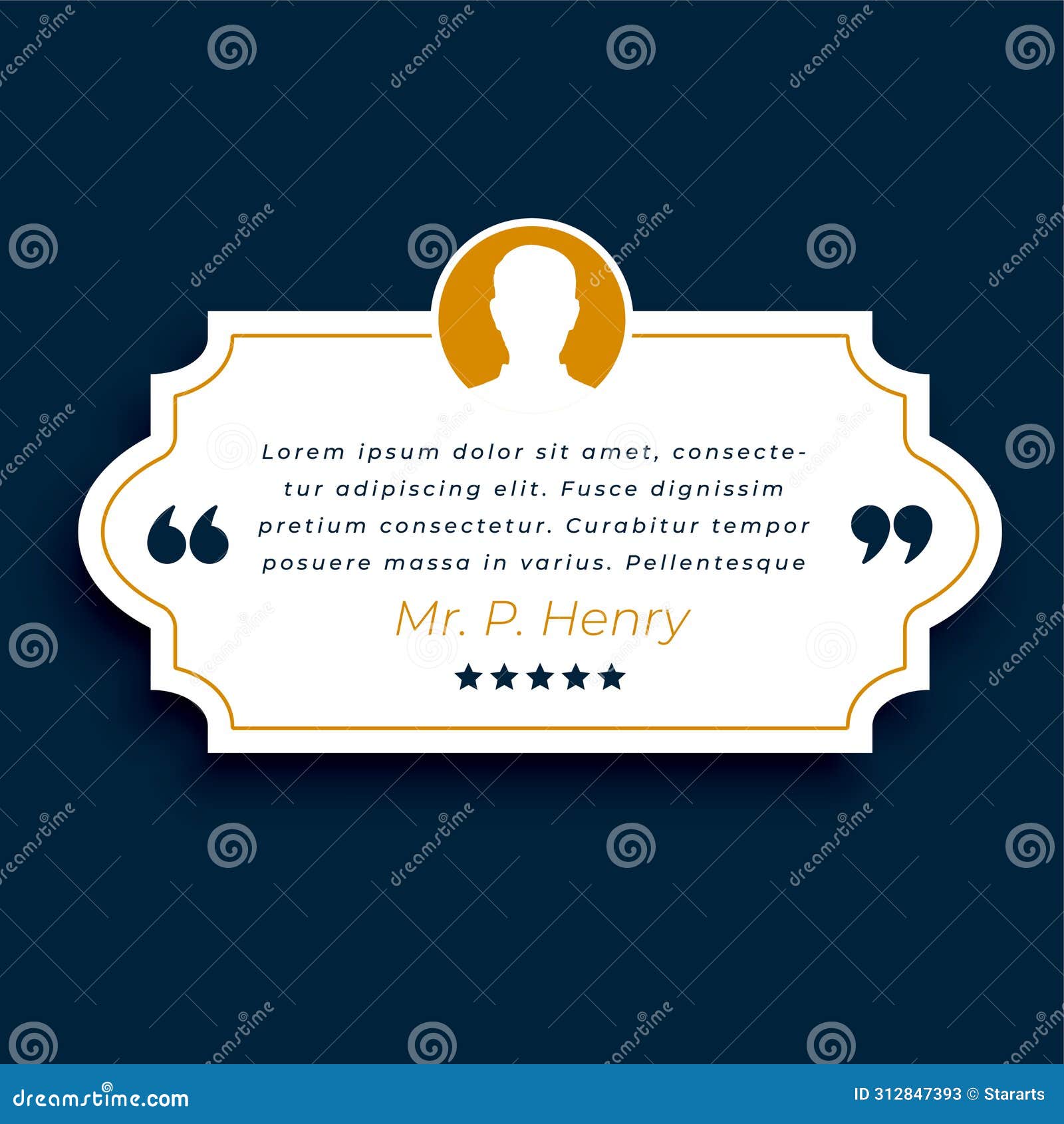 Inspiration for Testimonial Quotation or Review Frame Design Stock ...