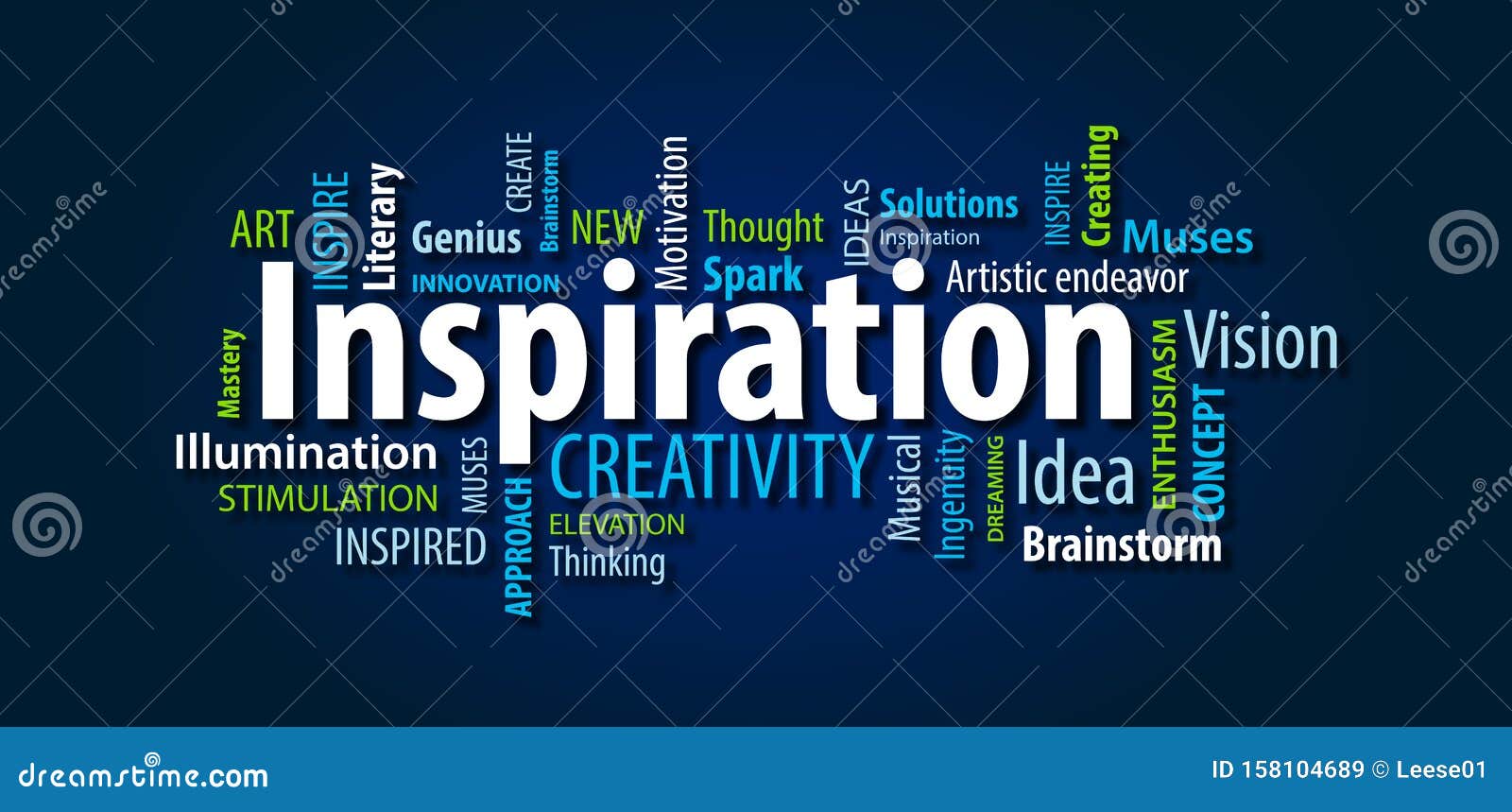 Inspiration Word Cloud stock illustration. Illustration of create ...
