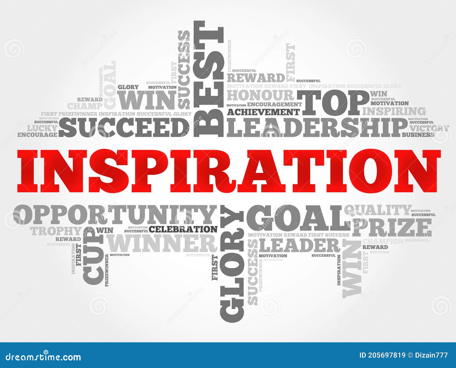 Inspiration word cloud stock illustration. Illustration of marketing ...