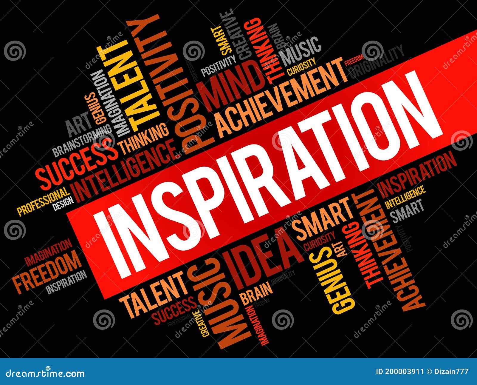 Inspiration Word Cloud Collage Stock Illustration - Illustration of ...