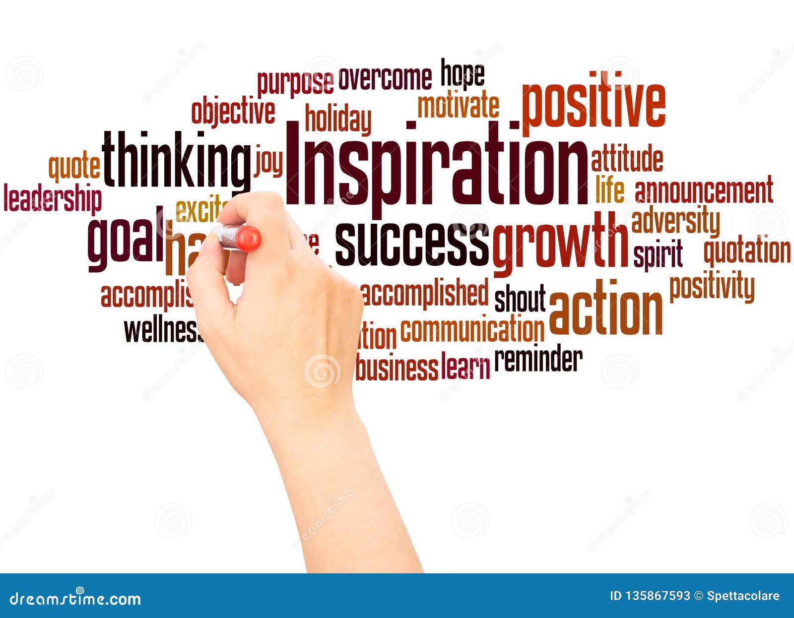 Inspiration Word Cloud Hand Writing Concept Stock Illustration ...