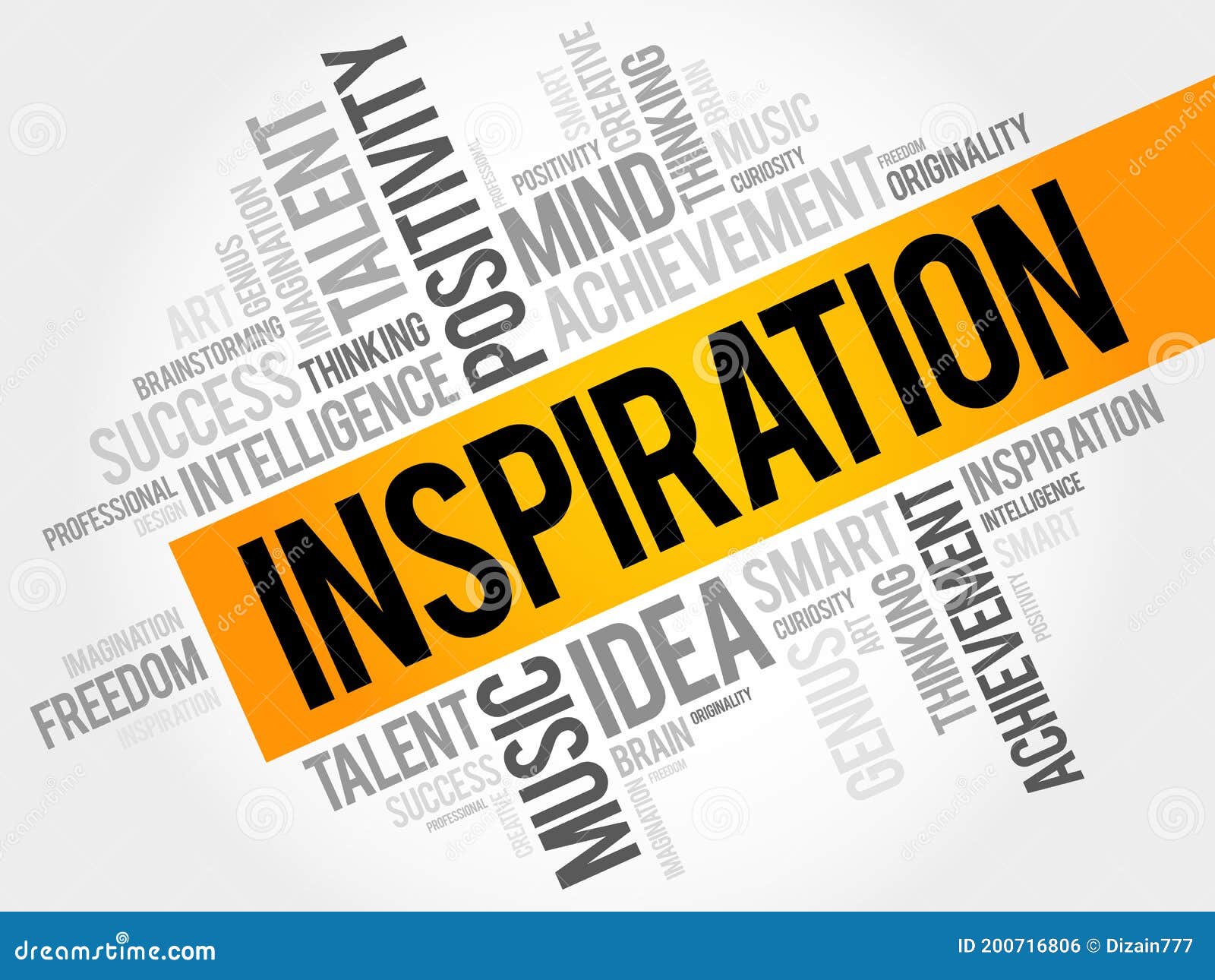 Inspiration word cloud stock illustration. Illustration of imagination ...