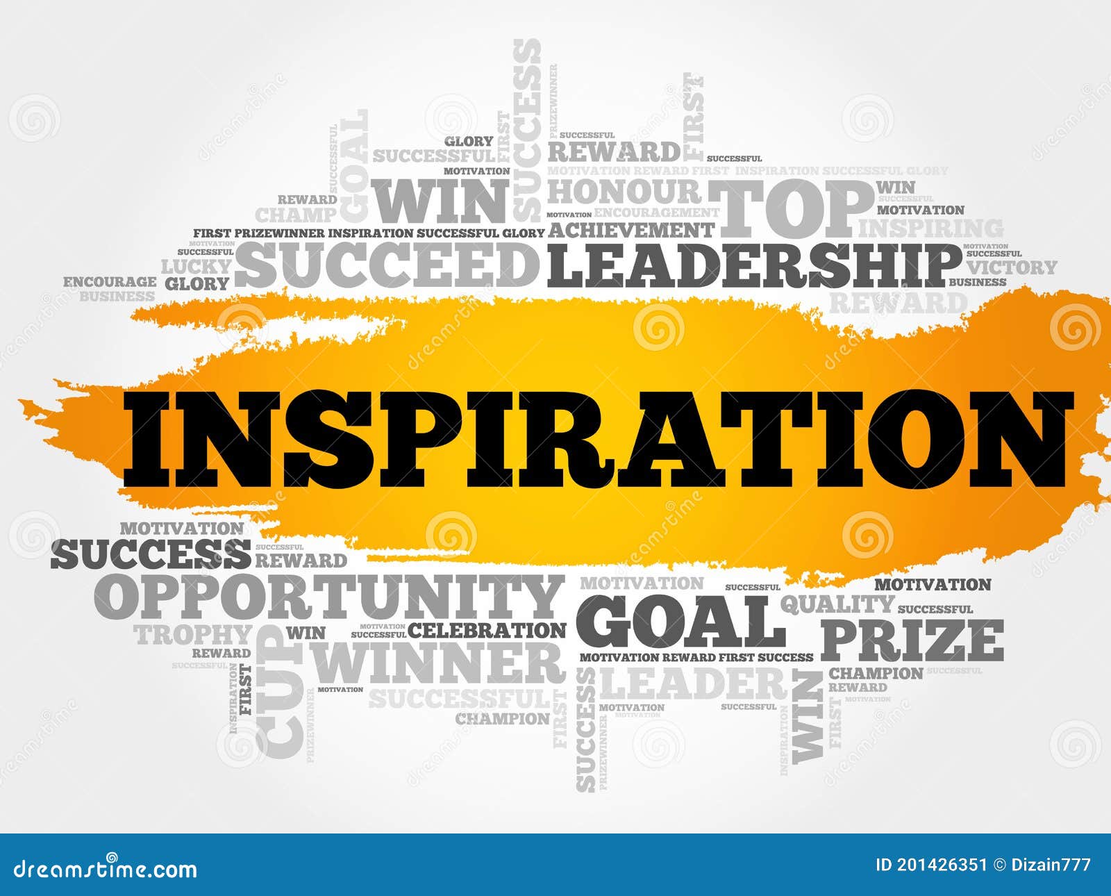 Inspiration word cloud stock illustration. Illustration of development ...