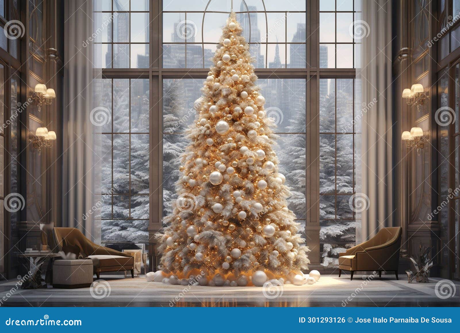 Inspirational Christmas Tree Decorating Ideas Stock Illustration ...