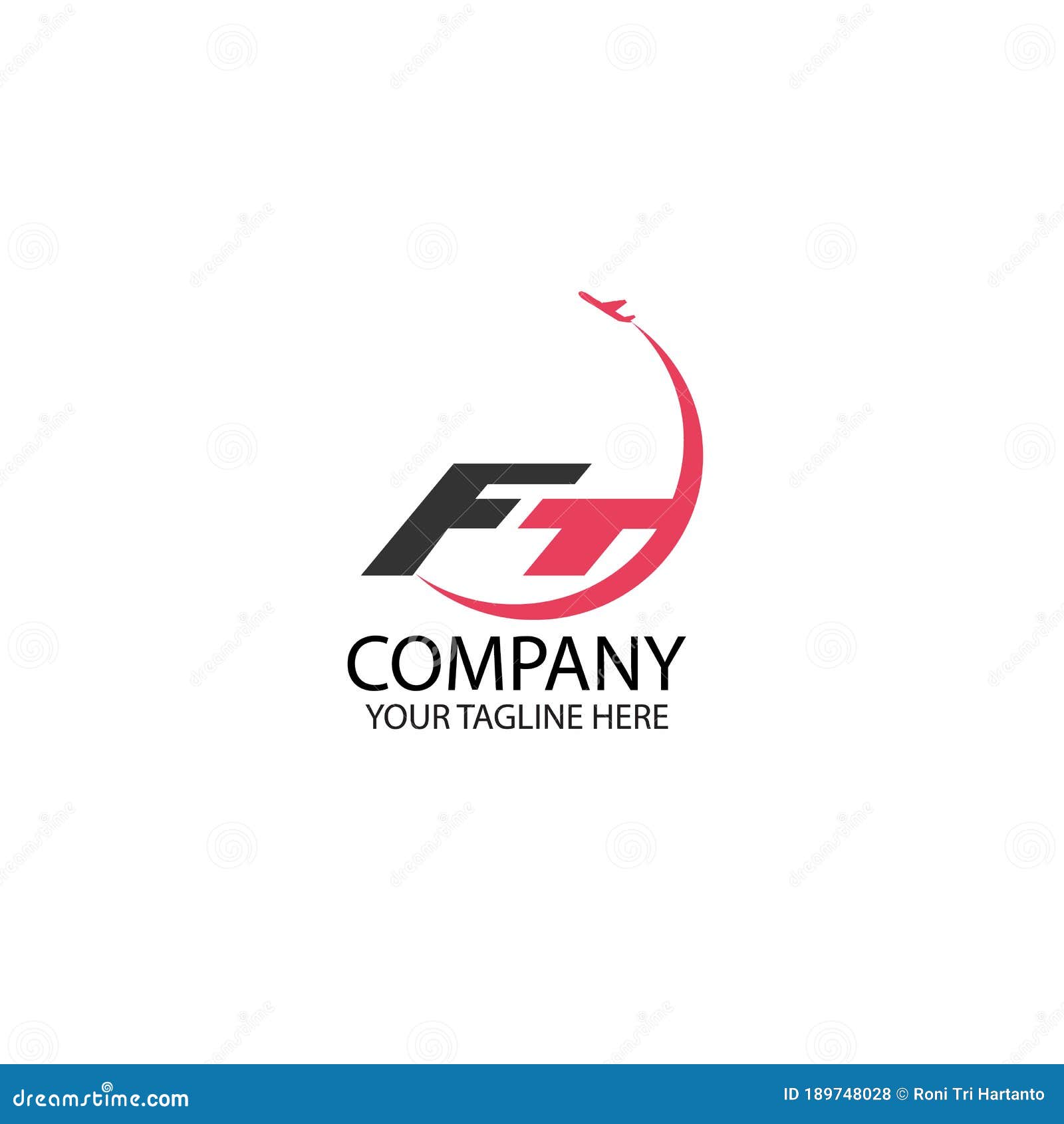 Inspirational Design of Travel Logos with FT Symbols Stock Vector ...