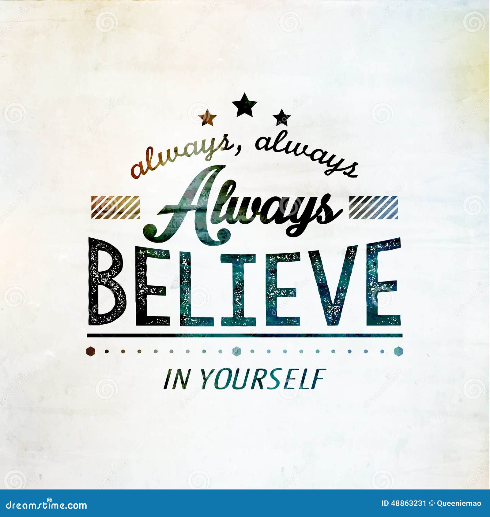 Inspirational and Encouraging Quote Typography Stock Illustration ...