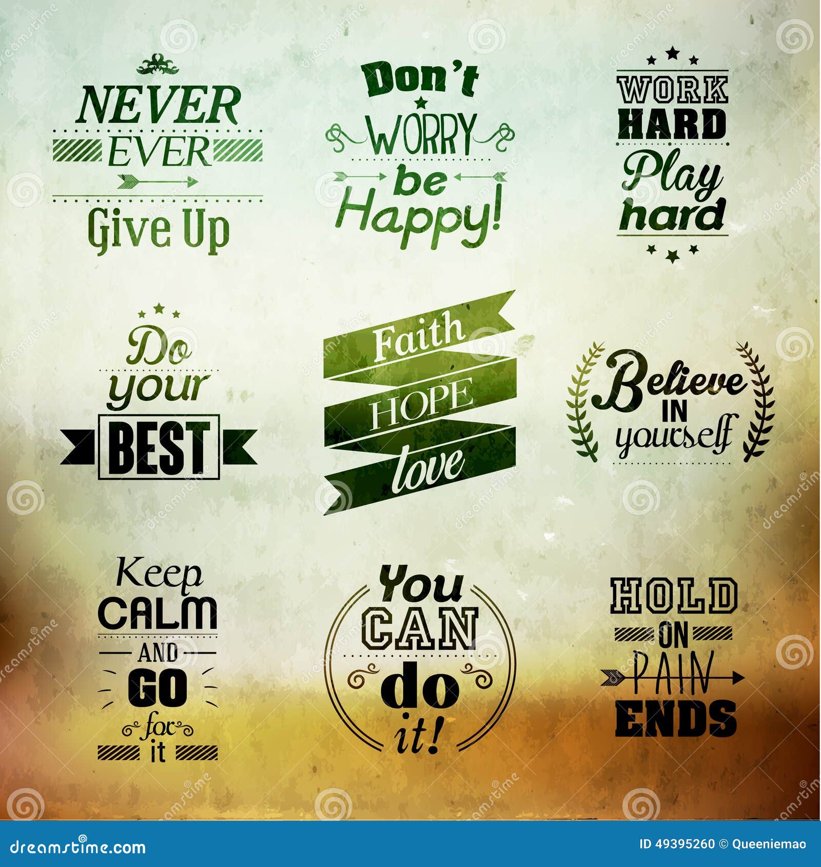 Inspirational and Encouraging Quote Vector Design Stock Vector ...