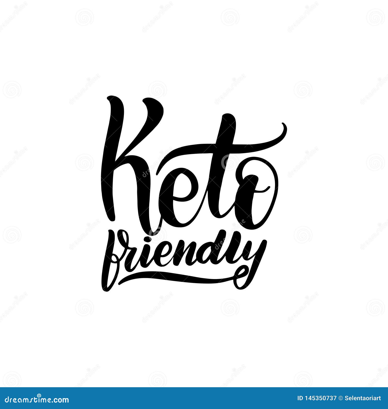 Lettering keto friendly stock vector. Illustration of banner - 145350737