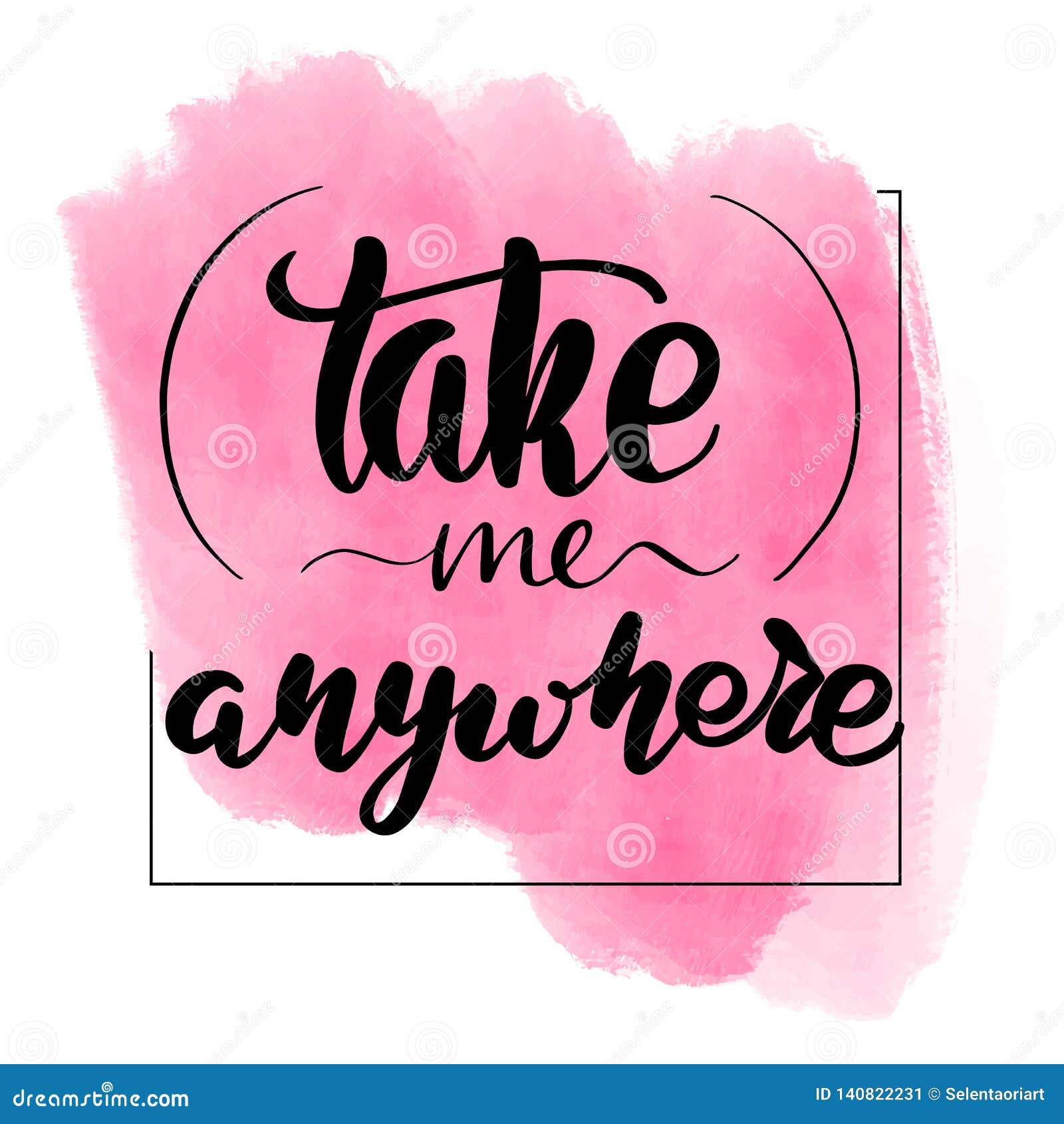 Inspirational Handwritten Brush Lettering Take Stock Vector