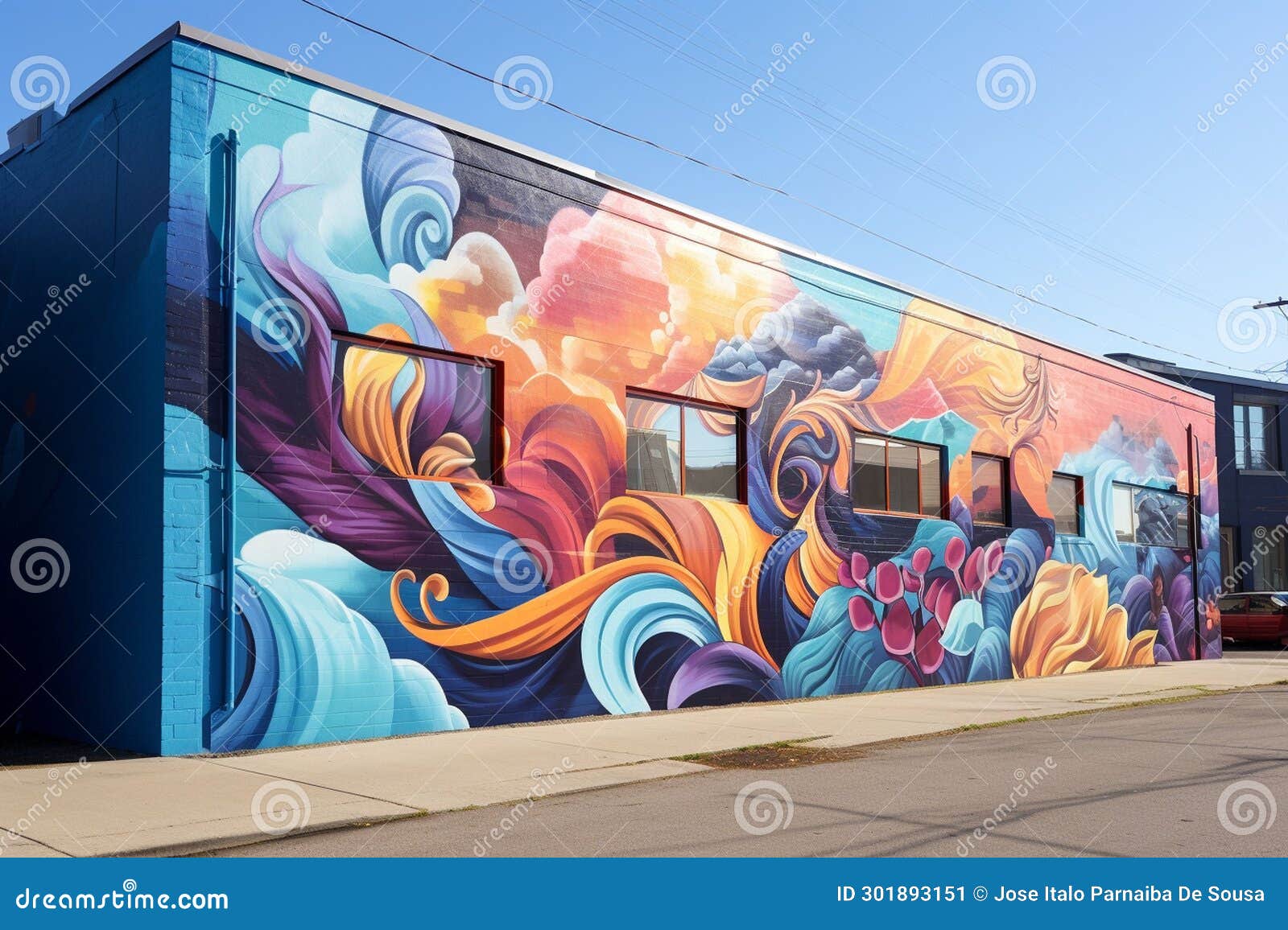 A Collaborative Mural Depicting Various Cultural Symbols And Traditions ...