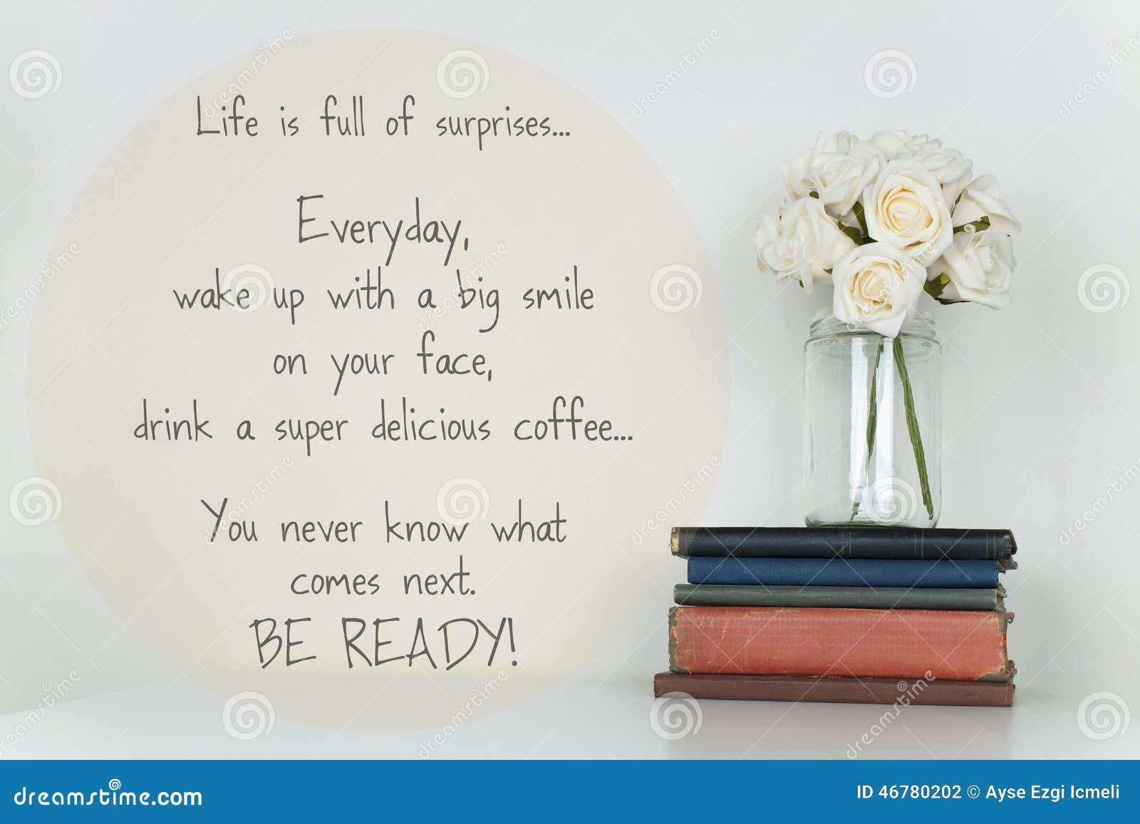 Inspirational Life Quote Design Poster Stock Photo - Image of energetic ...