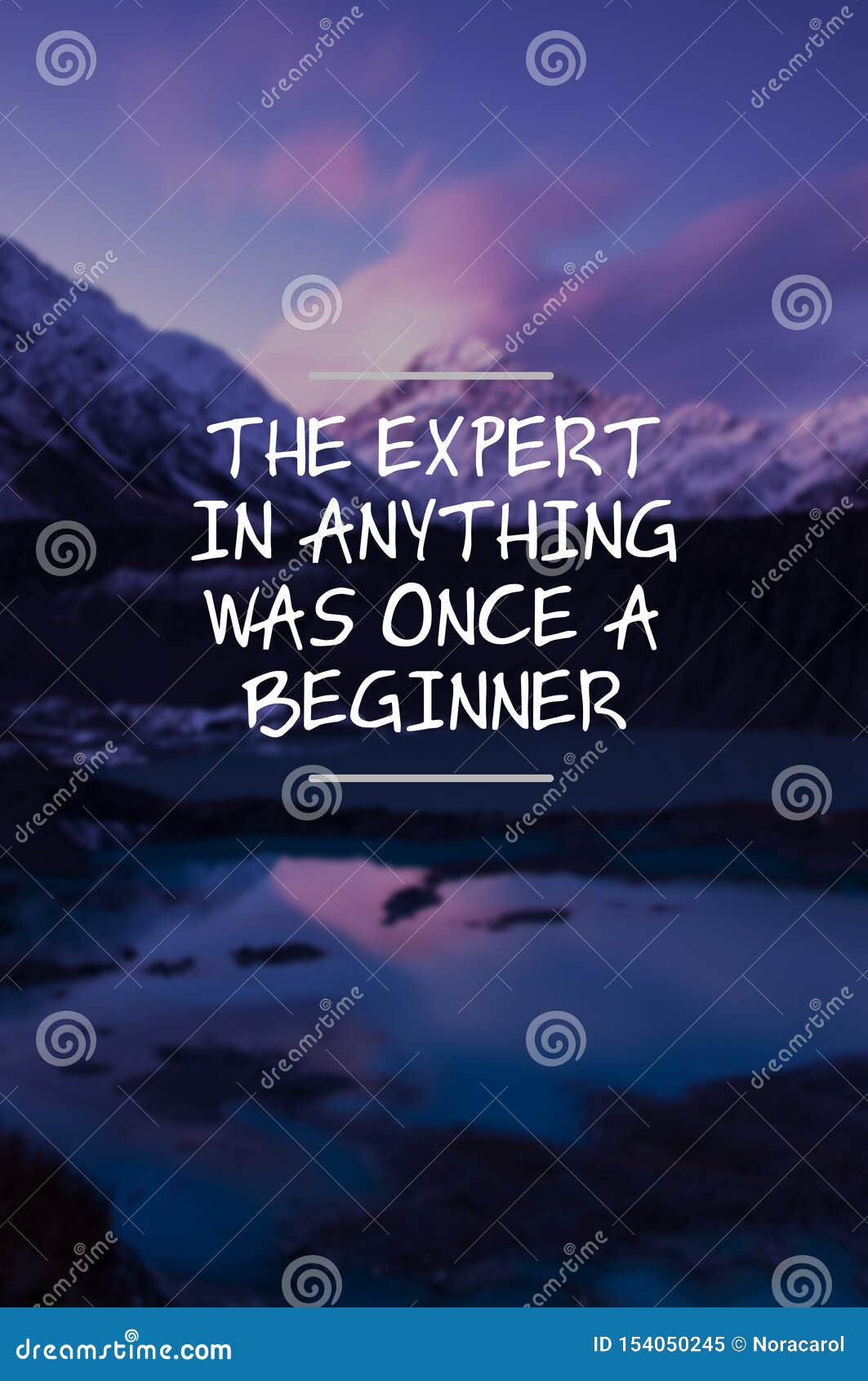 Life Quotes - the Expert in Anything Was Once a Beginner Stock Image ...
