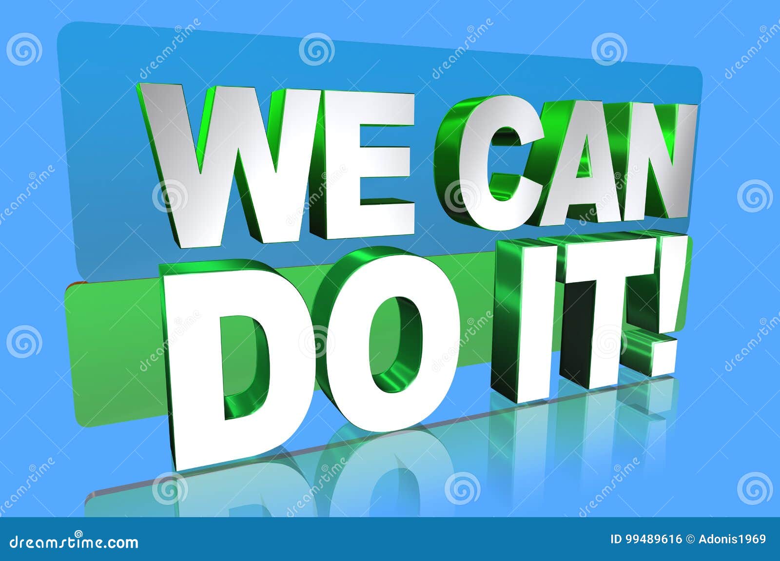 We can do it graphics stock illustration. Illustration of text - 99489616