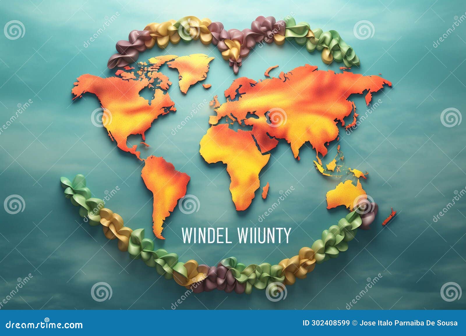 Inspirational Message about Unity and Wellbeing Stock Illustration ...