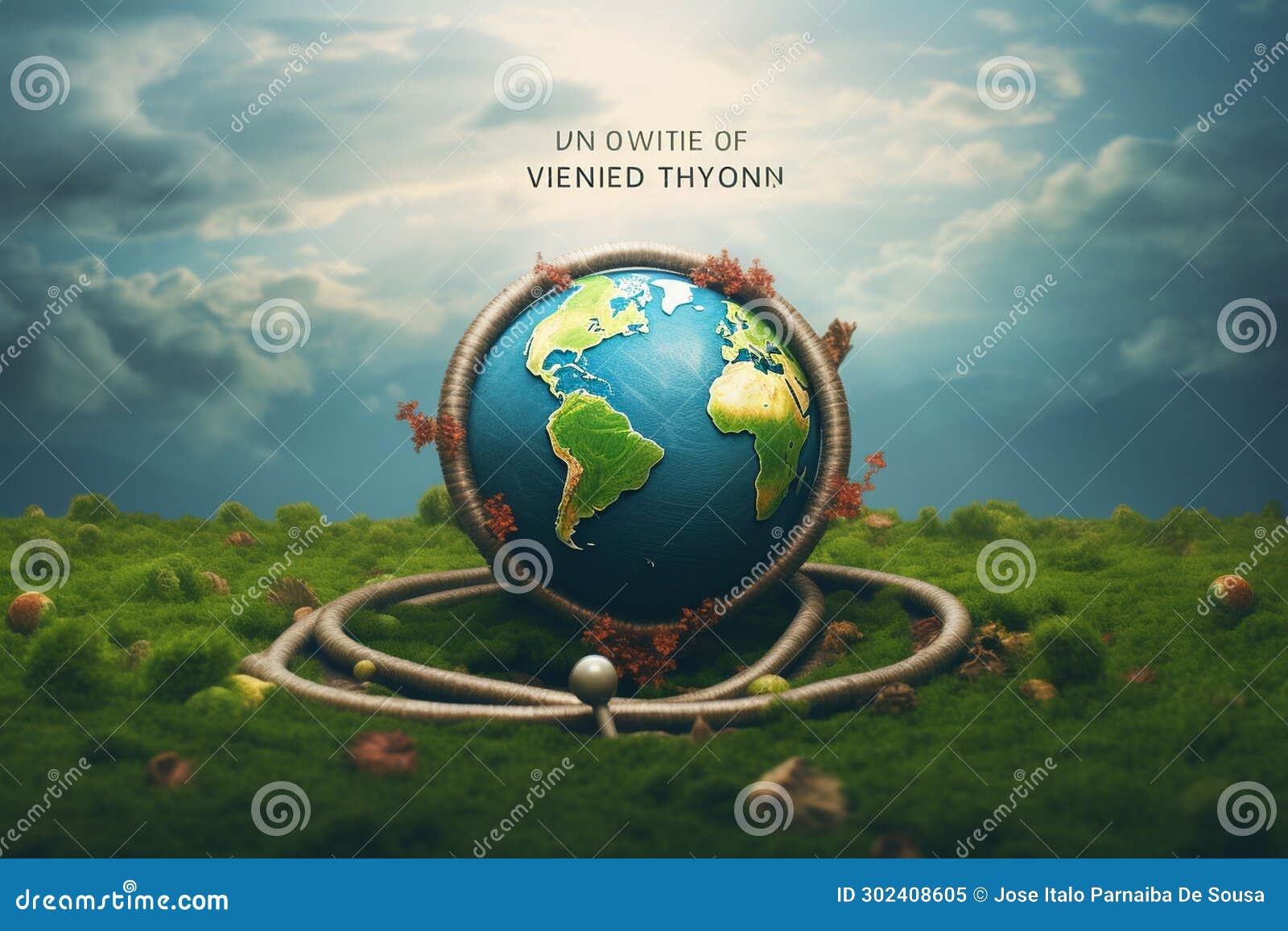 Inspirational Message about Unity and Wellbeing Stock Illustration ...