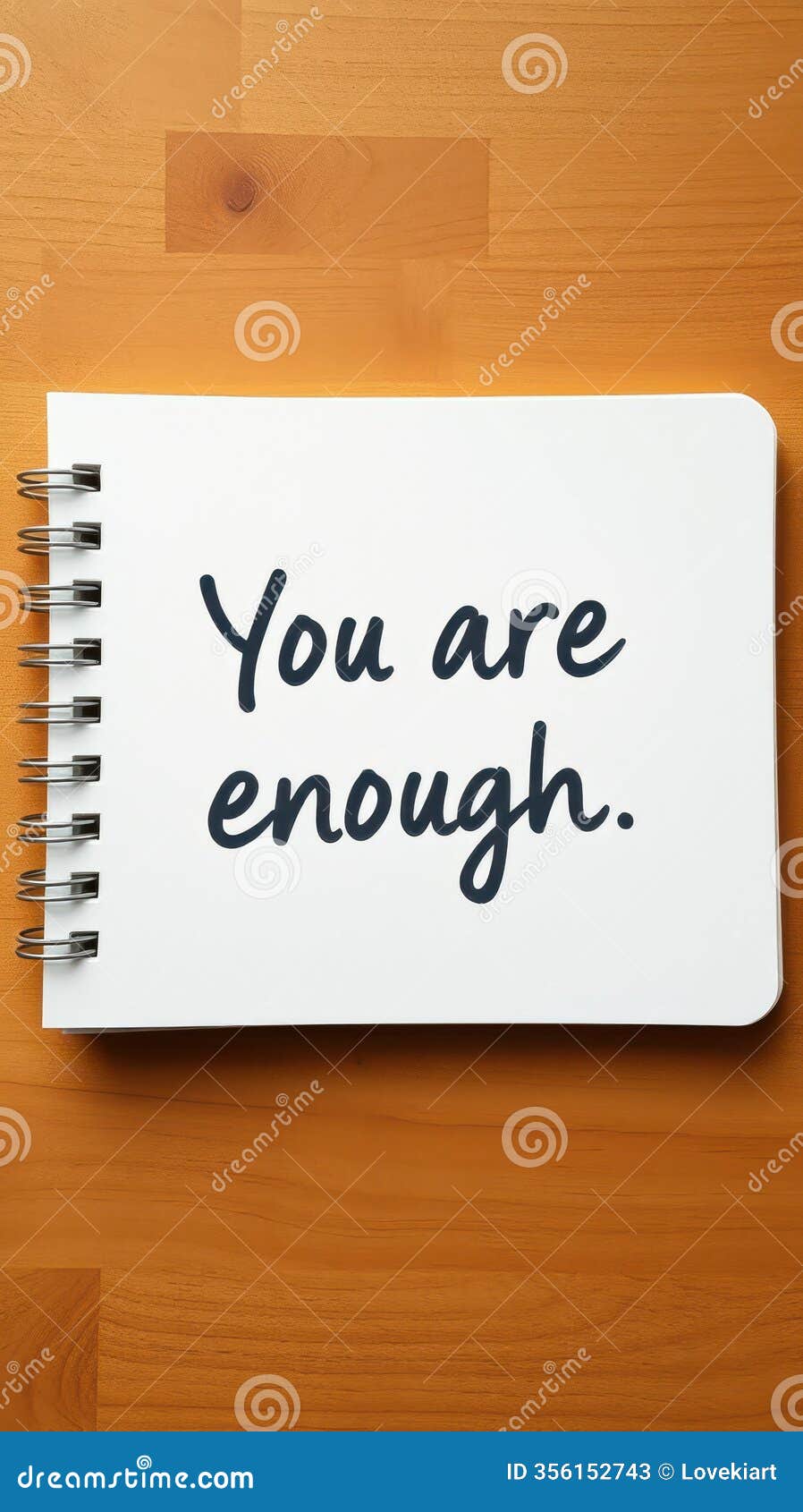 Inspirational Message Written in a Notebook on a Wooden Table Promoting ...